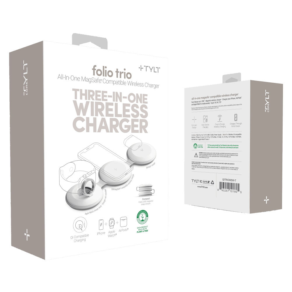 TYLT 3 in 1 MagSafe Wireless Charging Stand White